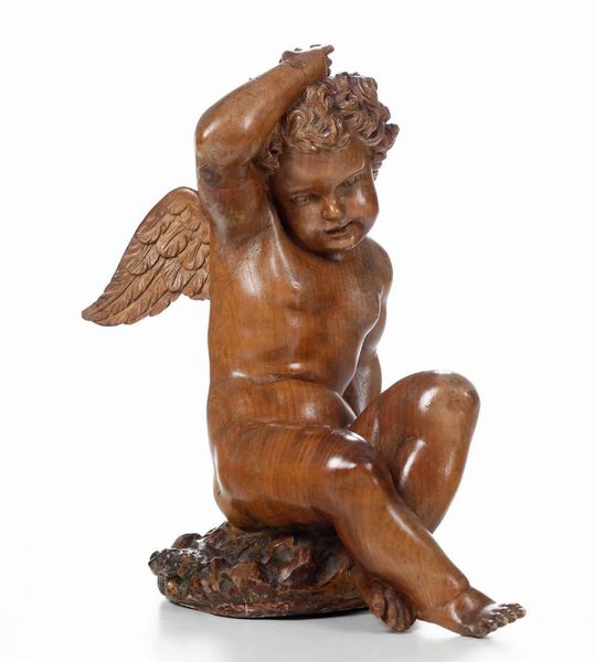 Putto. Legno scolpito. Arte italiana del XIX secolo - Asta Scultura ...