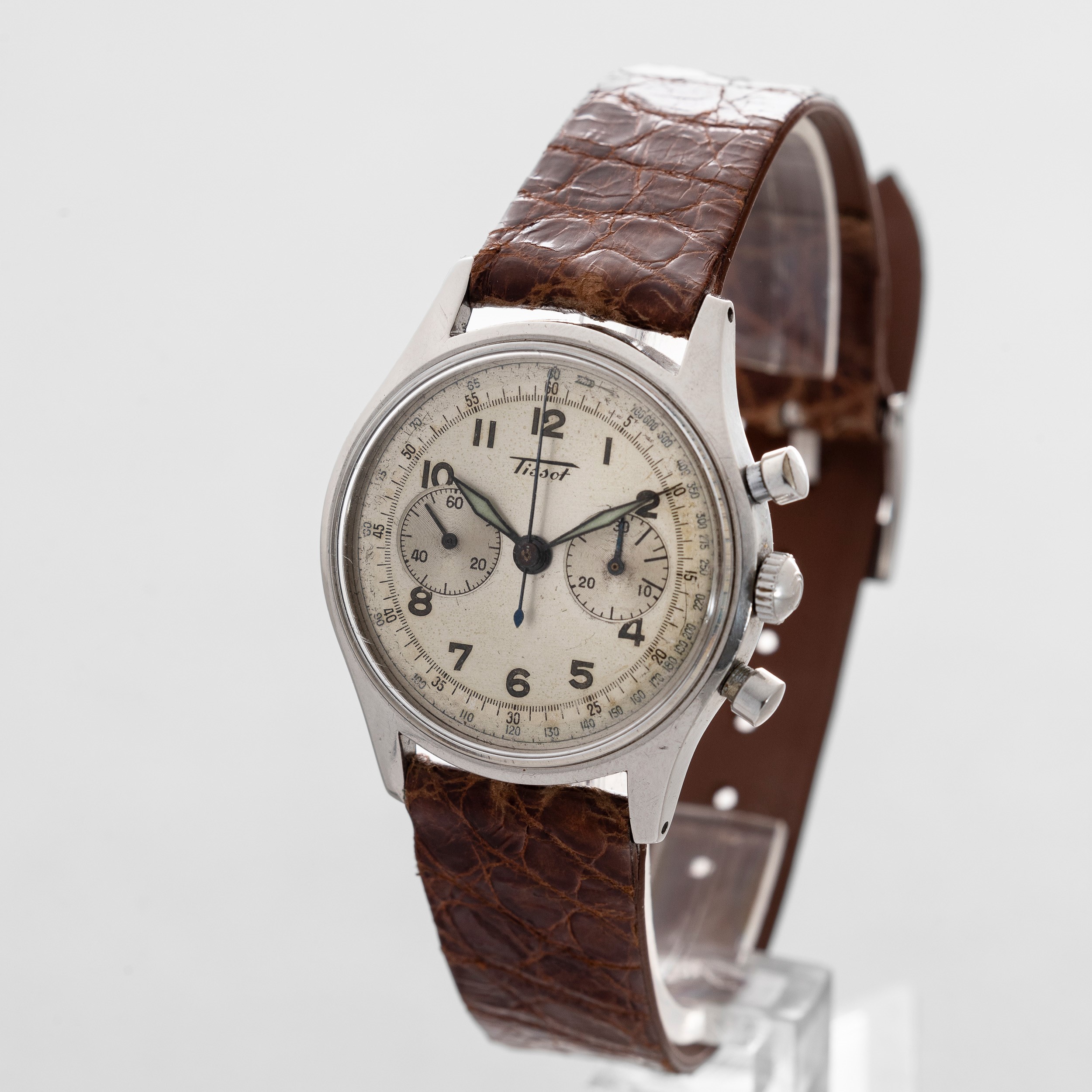 TISSOT - Cronografo due contatori ref 6220, cassa in acciaio con tasti ...