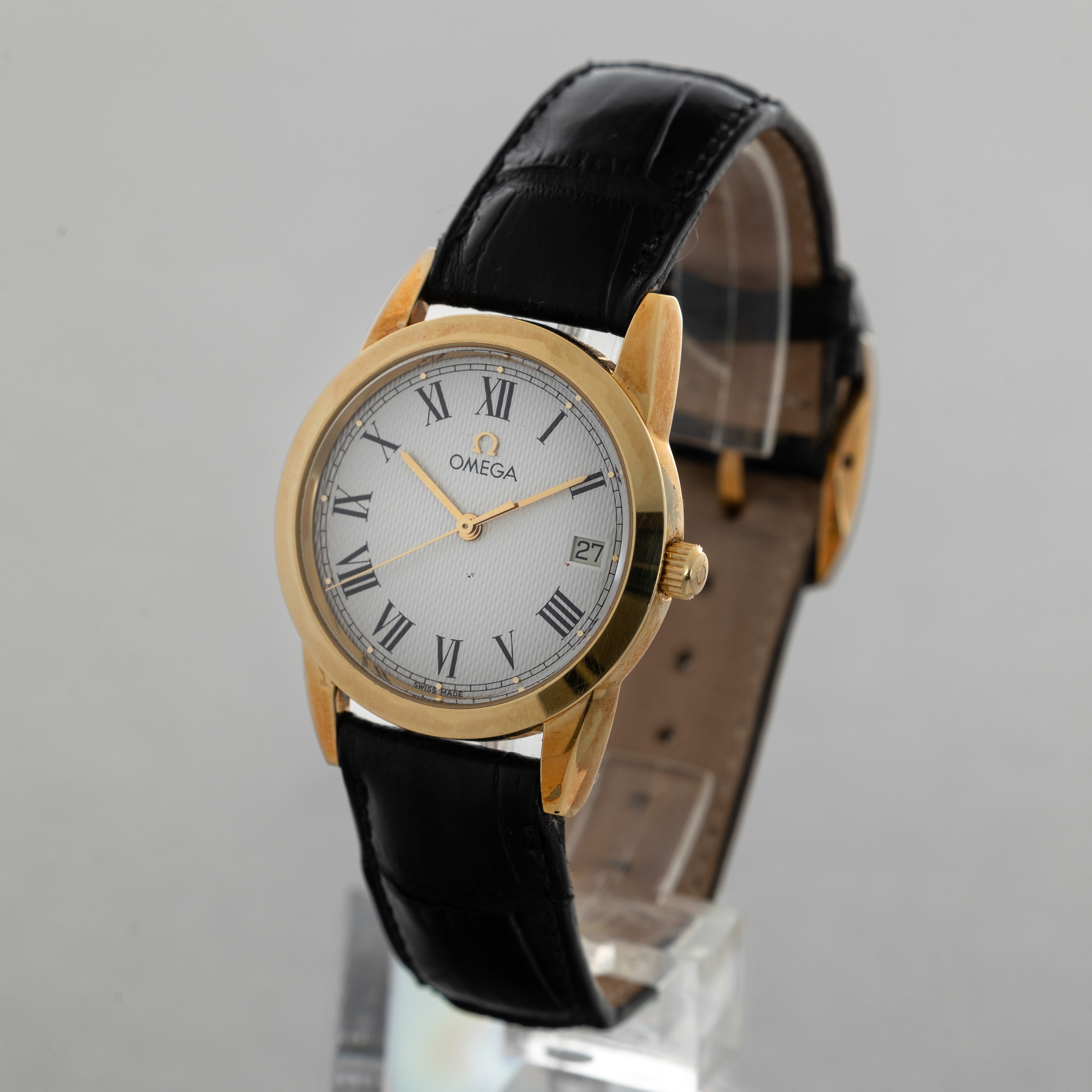 OMEGA - Louis Brandt in oro giallo 18k, quadrante bianco guilochè con ...