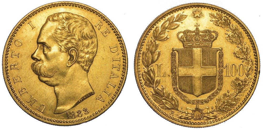 REGNO D'ITALIA. UMBERTO I DI SAVOIA, 1878-1900. 100 Lire 1883. - Asta Numismatica - Associazione ...