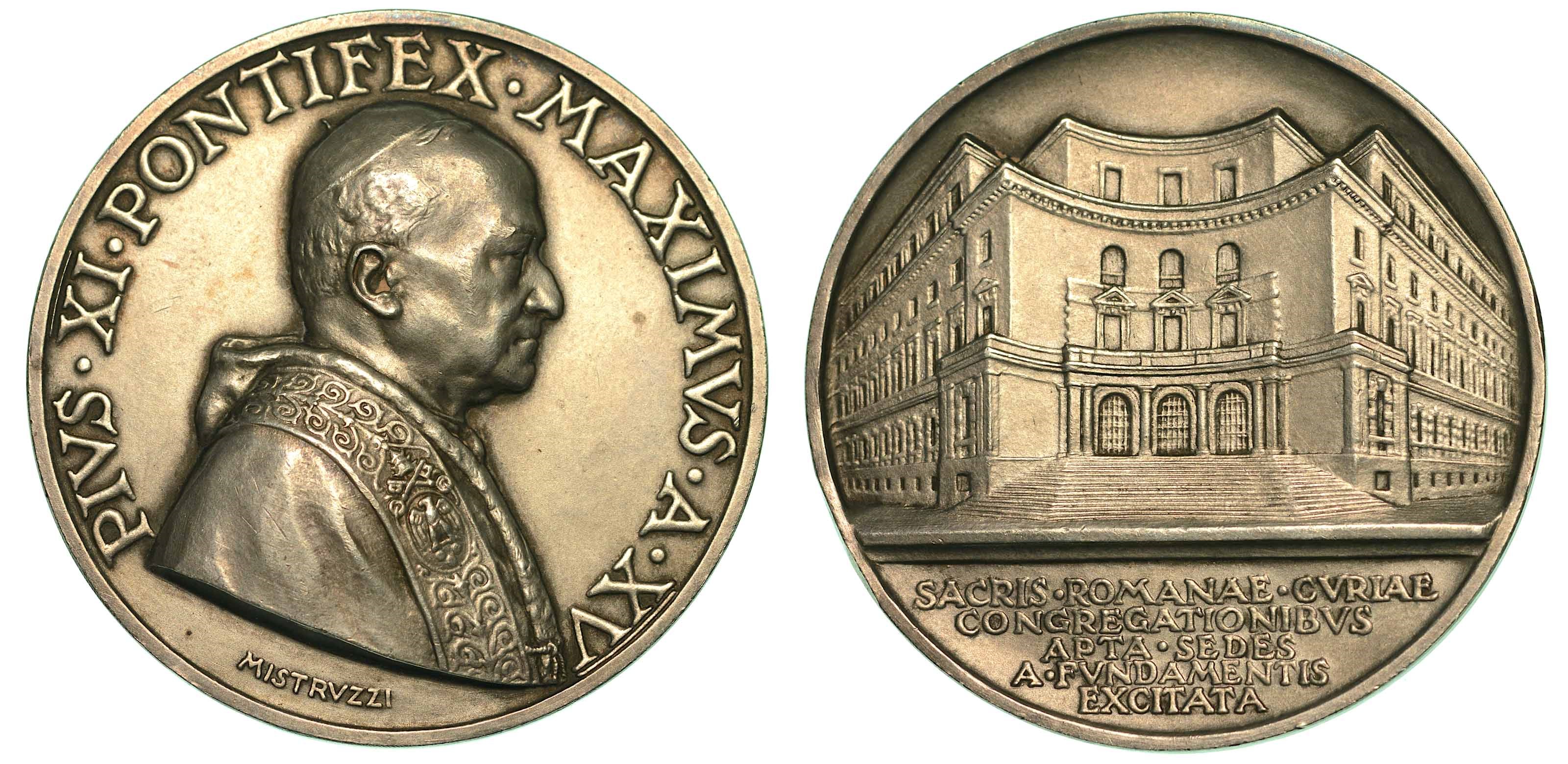 VATICANO. PIO XI, 1922-1939. Medaglia annuale A. XV. - Asta Numismatica - Associazione Nazionale ...